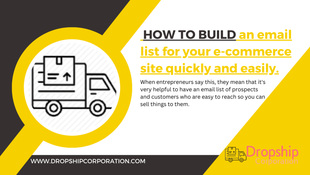 How To Build An Email List For Your E-Commerce Site Quickly and Easily ...